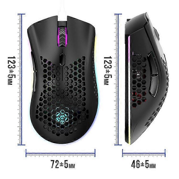 K-Snake BM600 1600 DPI 7-keys Hollow Lightweight Wireless Charging RGB ...