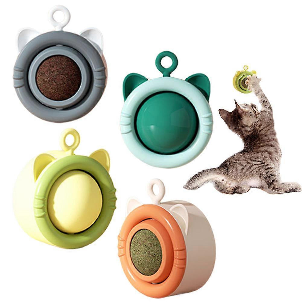 4 Pack Catnip Balls for Cats Wall, Edible Cat Nip Licking Balls, Safe Healthy Cat Nip Ball ...