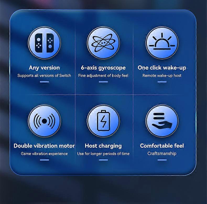 BT 5.2 RGB LED Switch L/R JoyCon Gamepad for Nintendo Switch/Lite/Oled ...