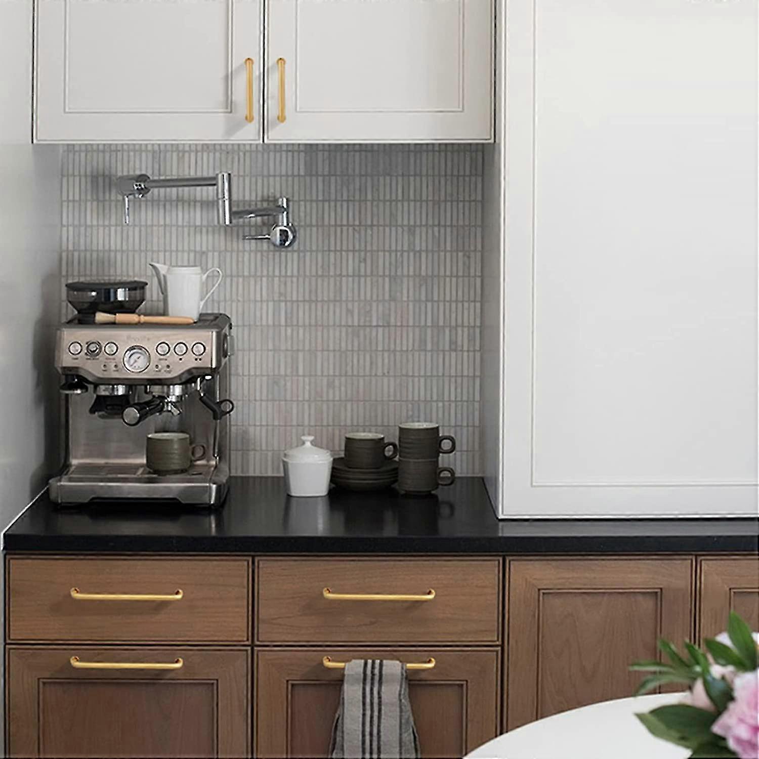 Brass Cabinet Pulls Solid Pure 3.78inch 96mm Hole Center, Drawer And ...