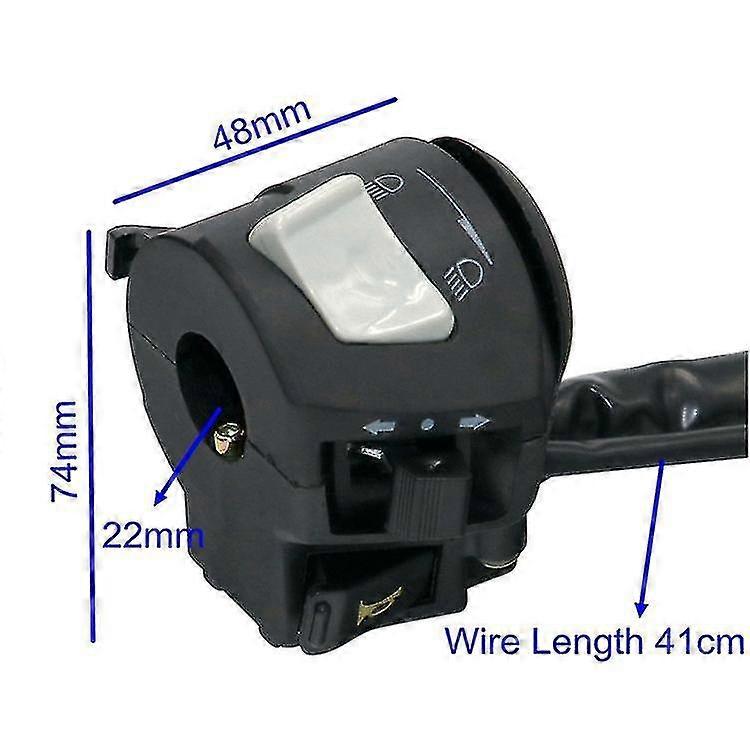 Motorcycle Handlebar Control Switches 22mm - Horn, Turn Signal, Headlight - Left And Right ...