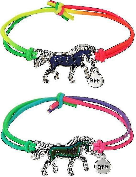 2pcs Temperature Sensing Color Changing Mood Bracelet, Cute Cartoon ...