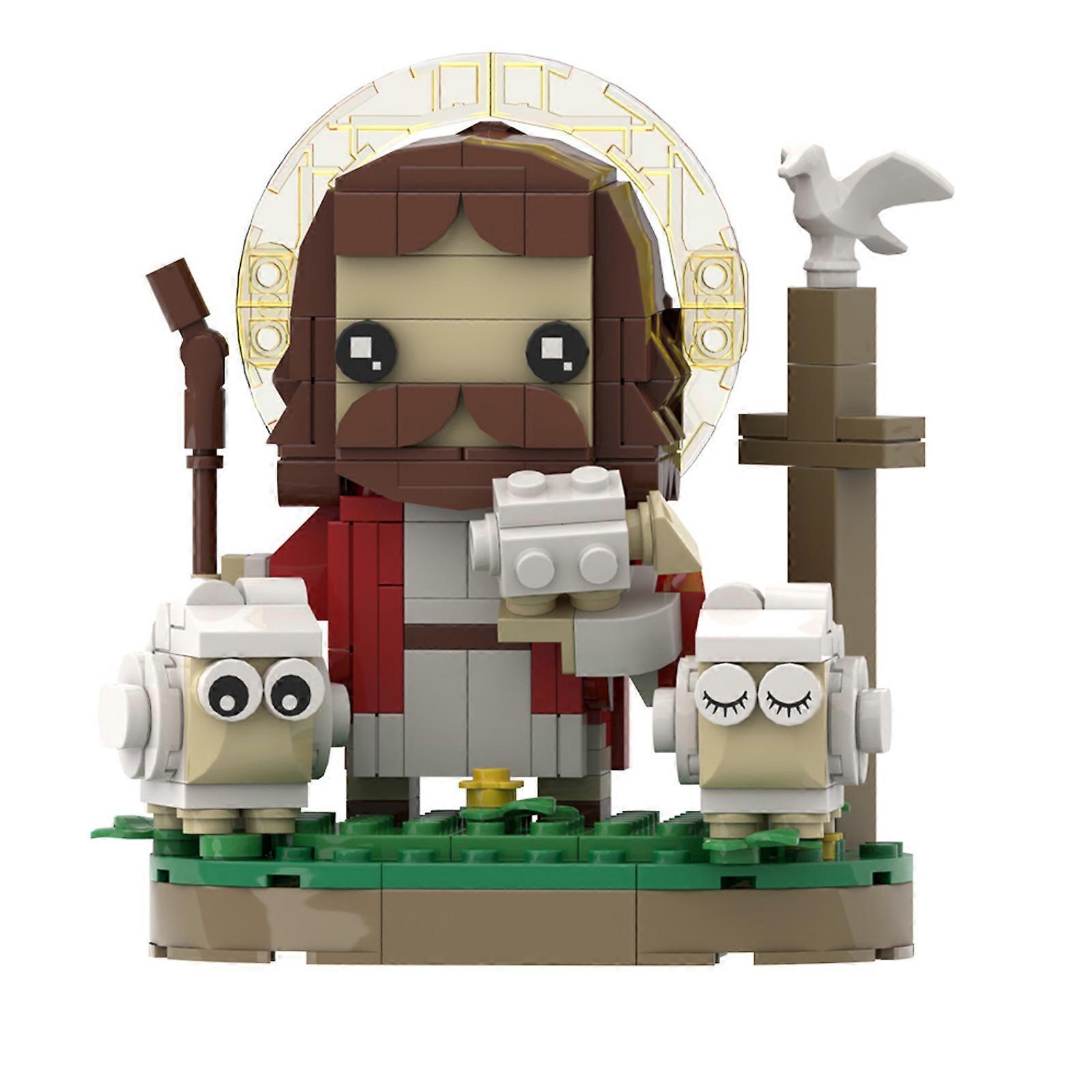 277 PCS MOC Jesus Sheep Building Block Bible Story The Shepherd God ...