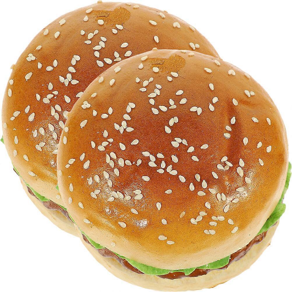 2pcs Simulation Fake Burger Model Artificial Burger Model for Display ...