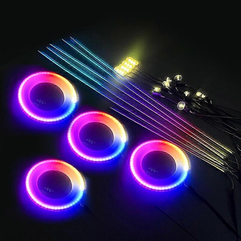 18 / 22 In 1 Streamer Car Ambient Lights RGB 213 64 Color LED Interior ...