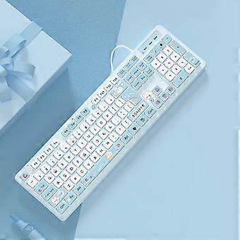 Kawaii wired keyboard milk tea rabbit cute pink cute chocolate wired ...