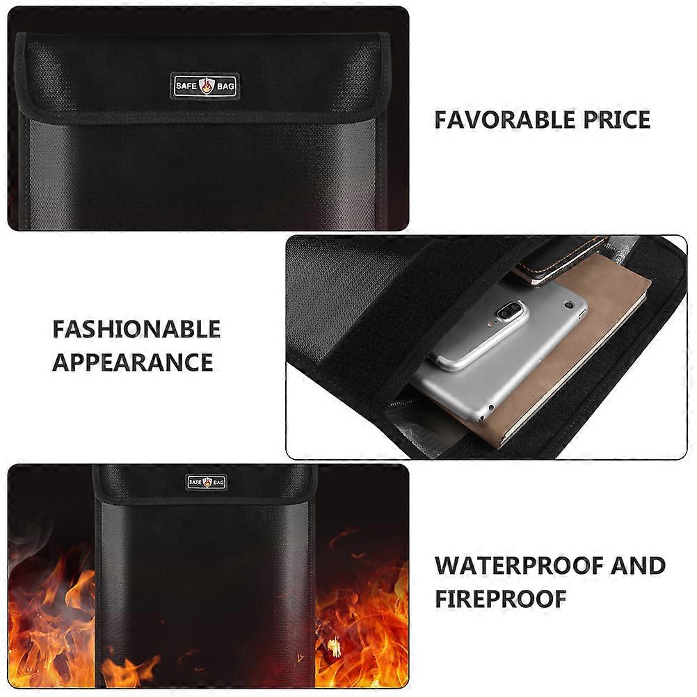 Fireproof Bag Safe File Bags Safe Money Bag Money Cash Protection Bag ...
