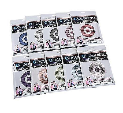 Cooling Towel,10pcs Microfiber Chilly Ice Cold Head Band For Outdoor ...