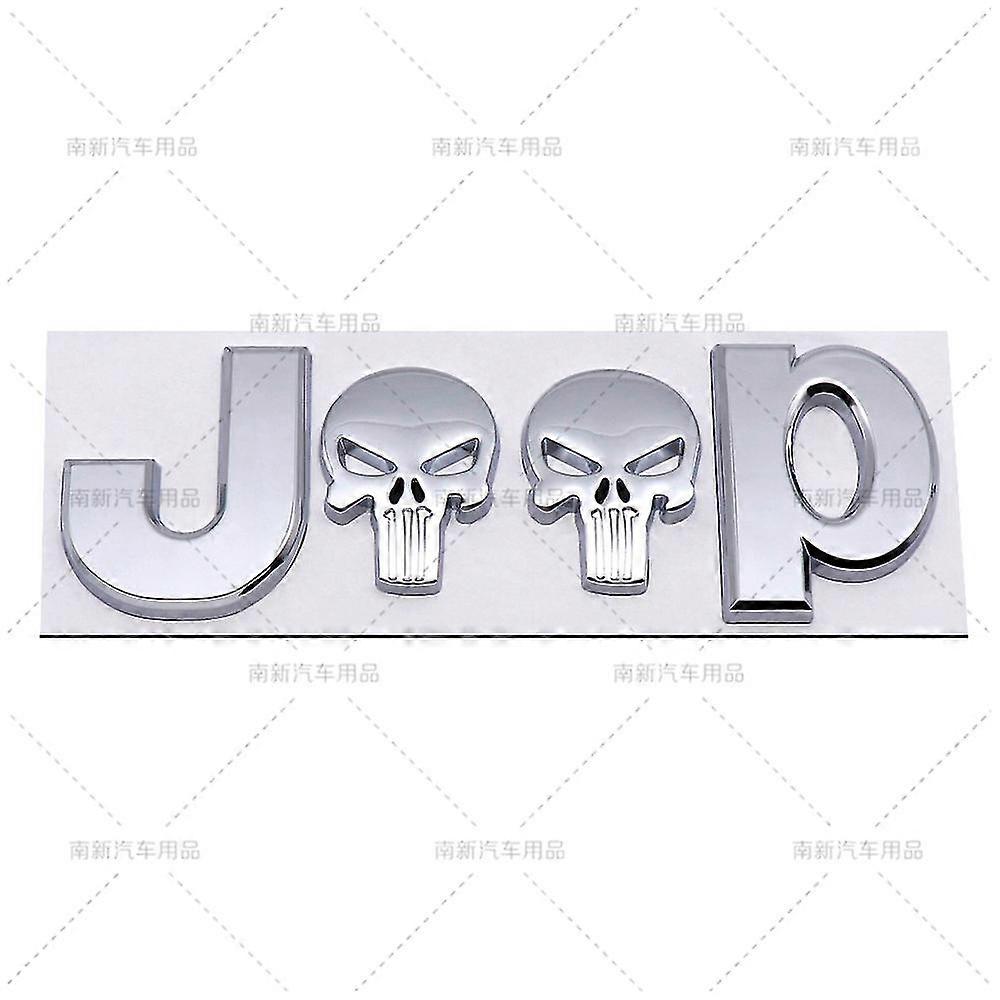 3d Metal Skull Emblem Badge For Jeep Auto Car Stickers Accessories For ...