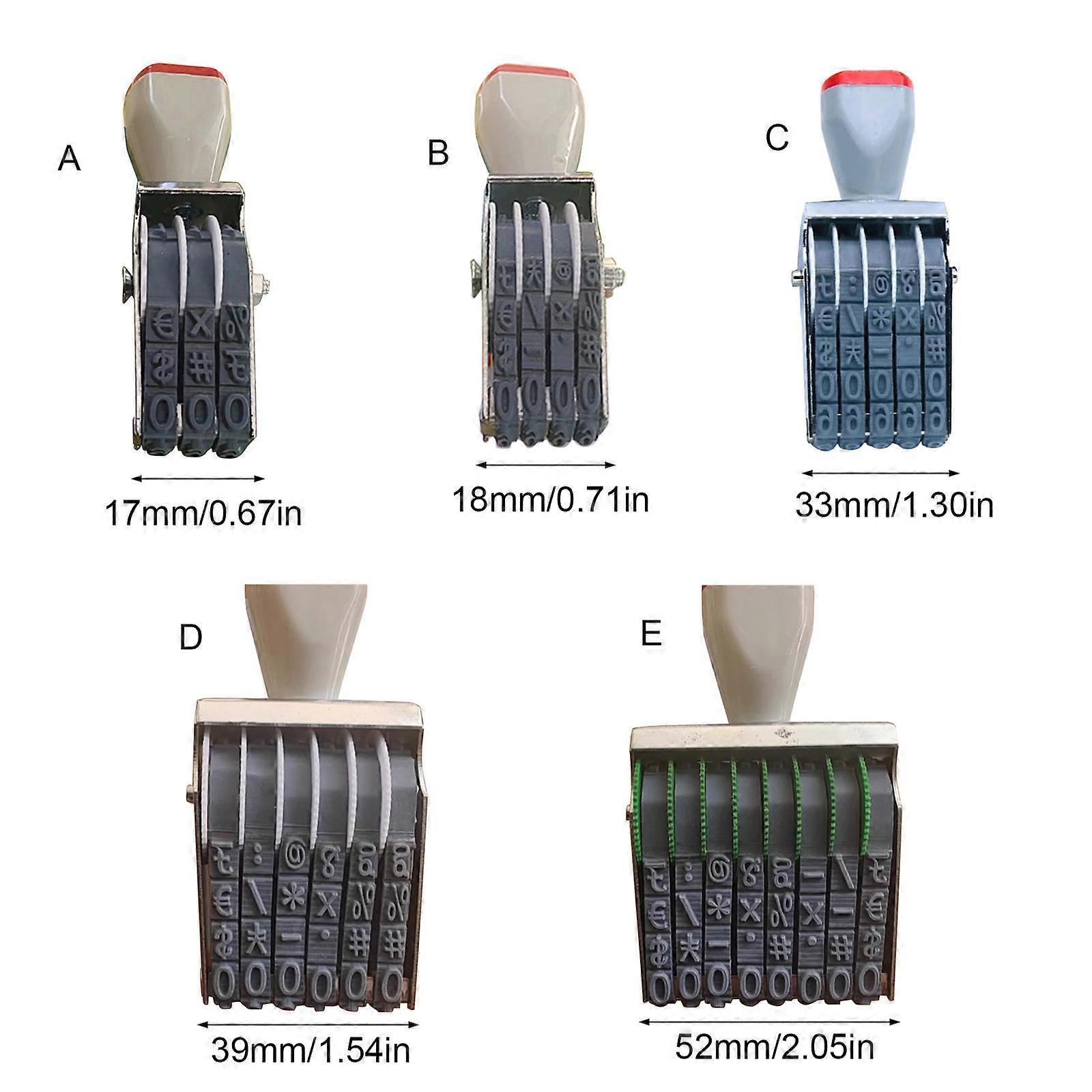 Multifunctional Number Stamp Business Stamp Office Stamp 0-9 Adjustable ...