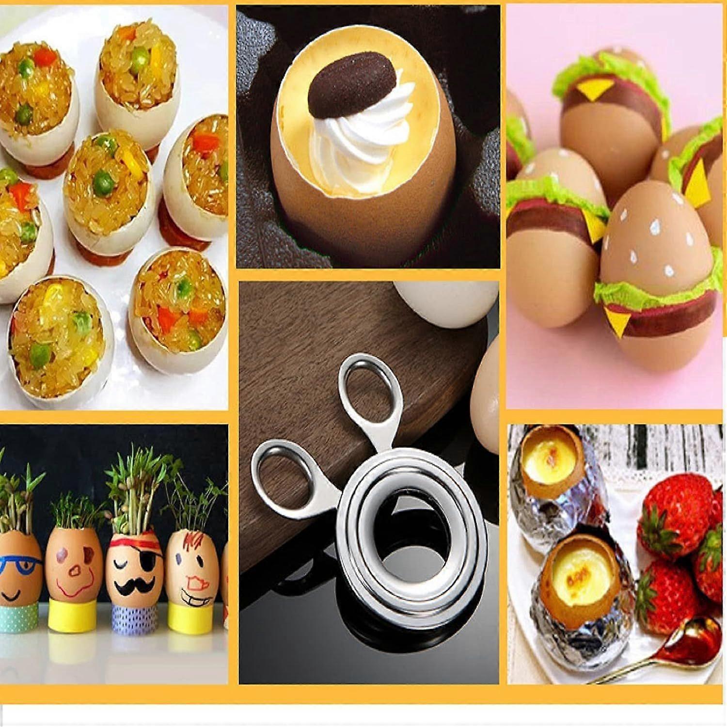Egg Topper Cutter, Stainless Steel Egg Scissor, Kitchen Craft Egg ...