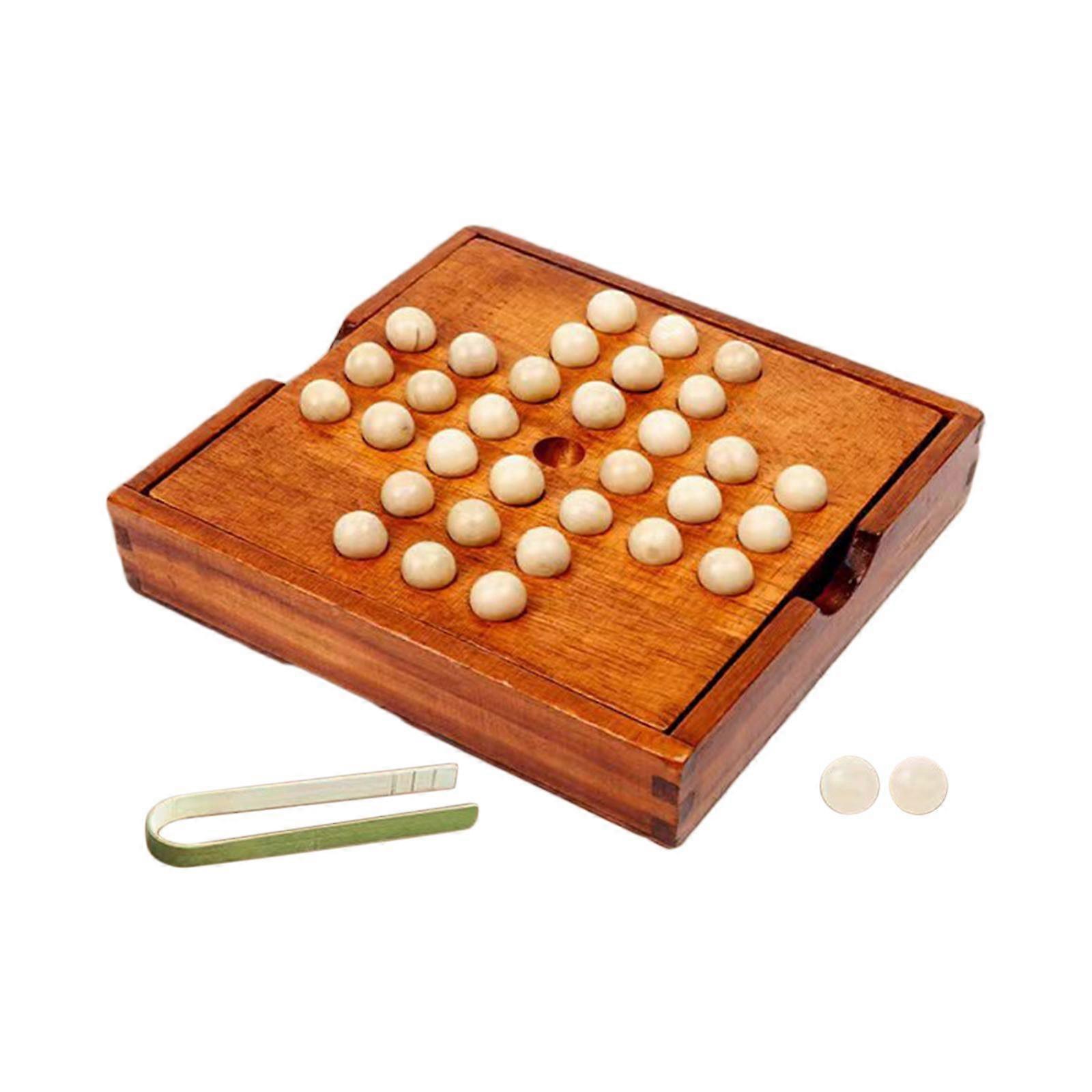 Solitaire Board Game Solitaire Game Chess Toy Adults Wooden Chess ...