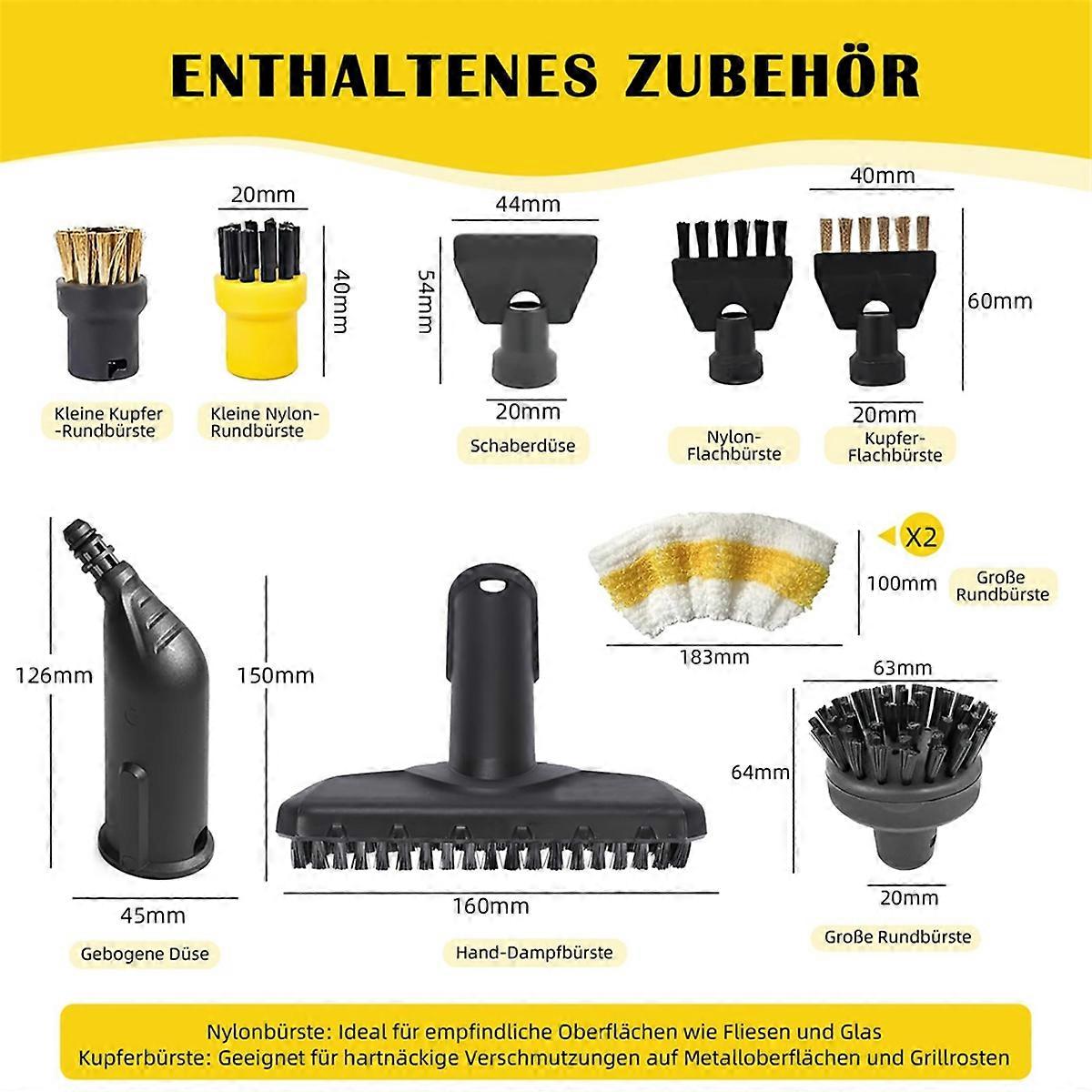10-Piece Accessory Set For Karcher Steam Cleaners SC1, SC2, SC3, SC4 ...
