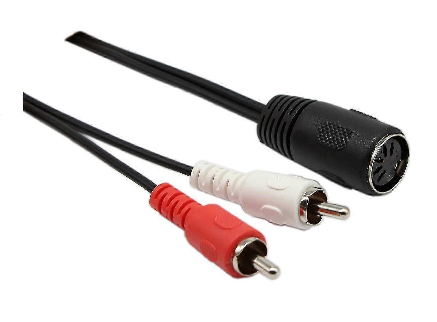 DIN 5 Pin to RCA Cable,1FT 5 Pin Din Female to 2 RCA Male Audio Cable ...