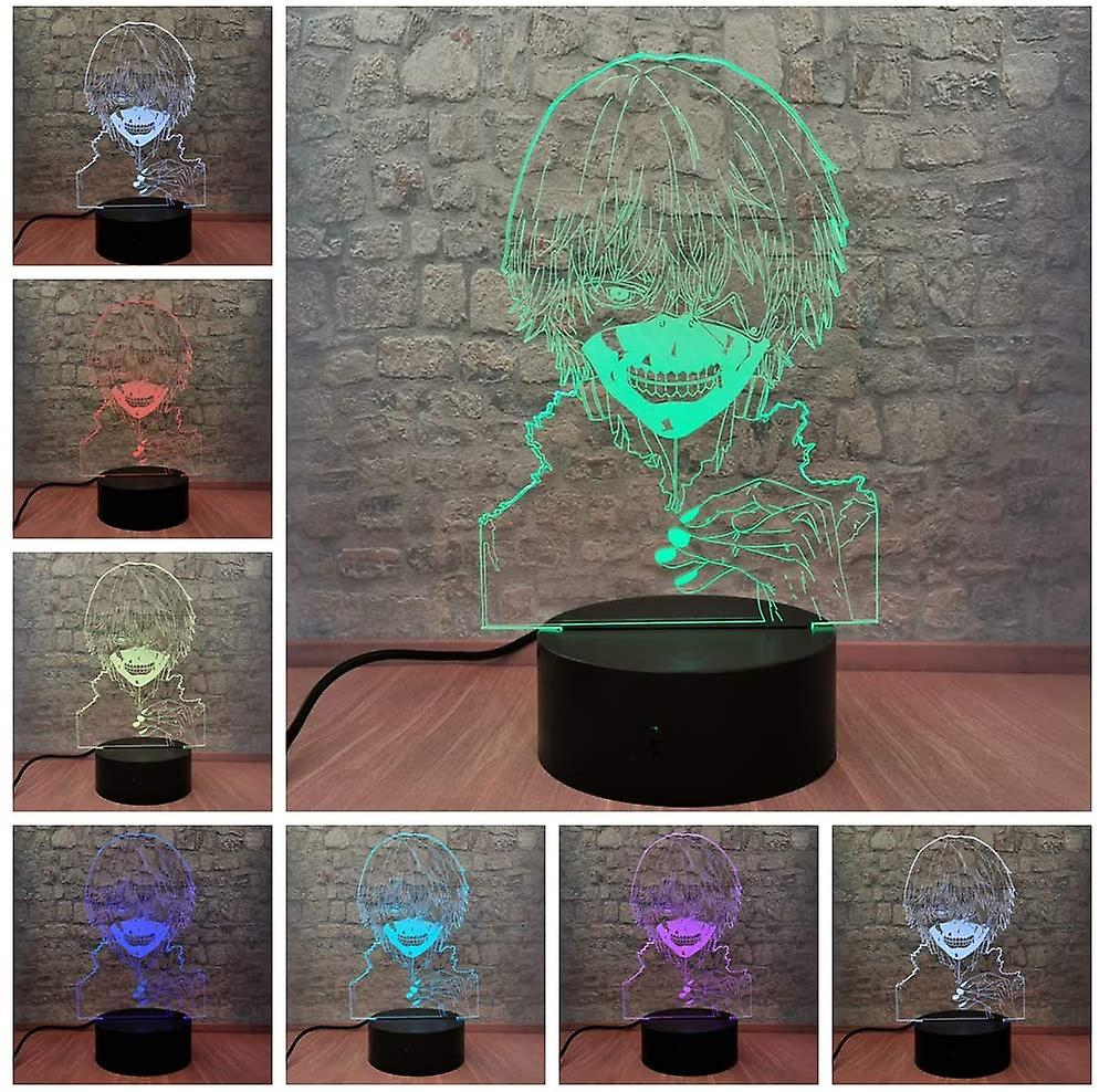 Veeki Japan Classic Anime Led Night Light Kaneki Ken 3d Illusion ...