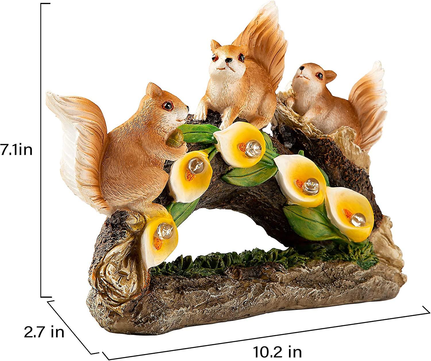 Garden Squirrel Figurines, Garden Art For Fall Winter Garden Decor ...