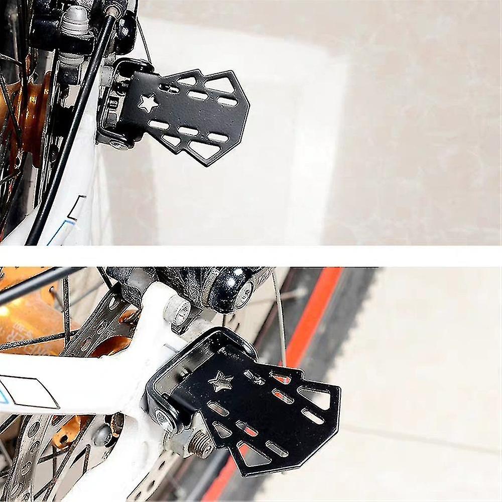 2pcs Bike Rear Foot Pedal Bicycle Foldable Foot Rest For Kids Rear Seat ...