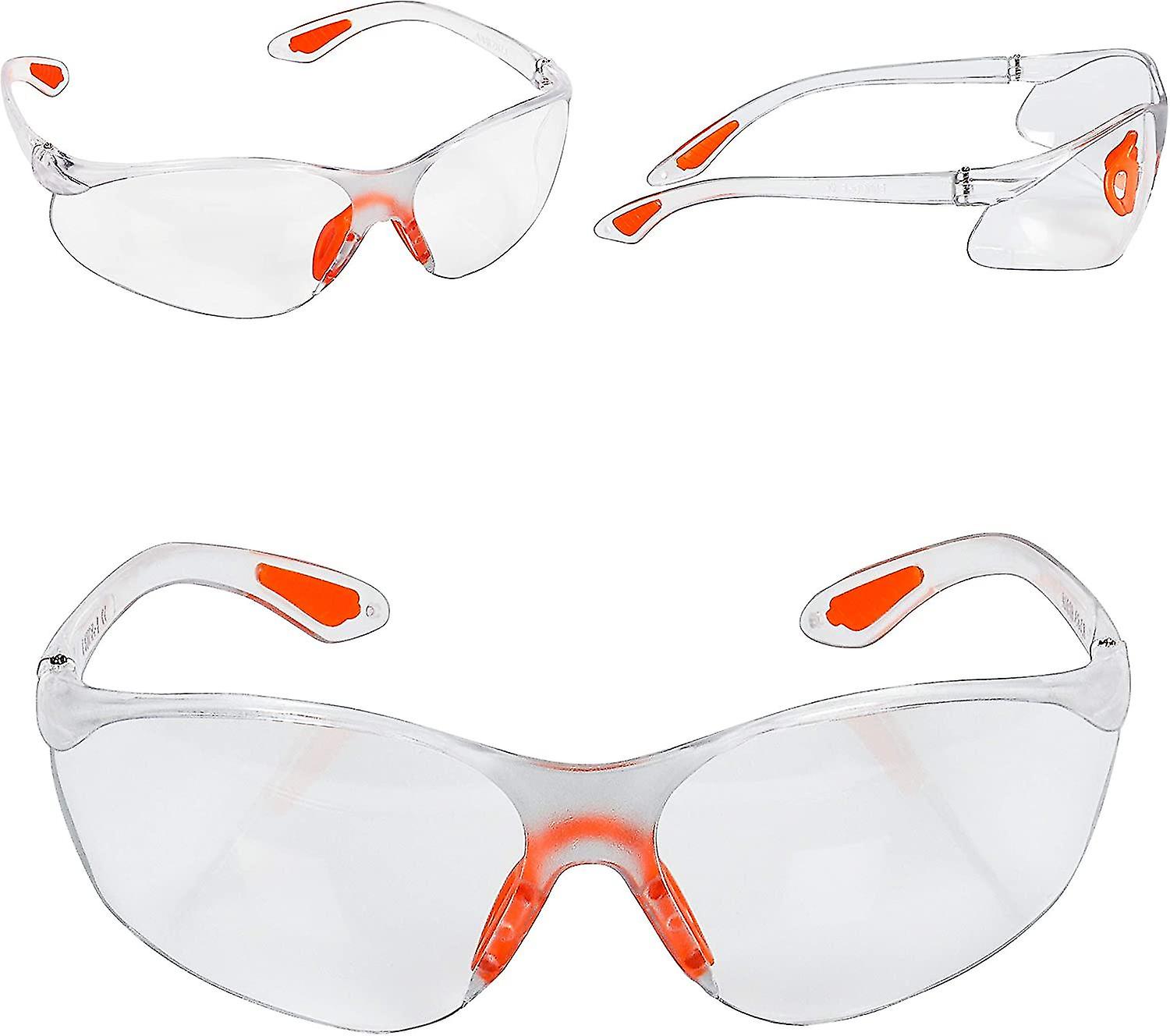 24 Pack Clear Safety Glasses - Protective Glasses With Plastic Lens ...