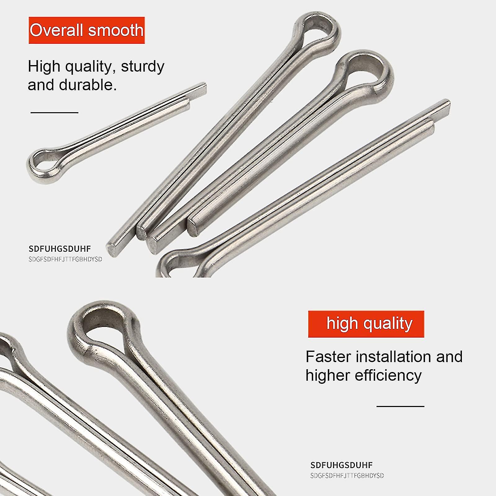 150 Pcs Cotter Pins Assortment, M1 M1.5 M2 M2.5 M3 Split Pins Assorted ...