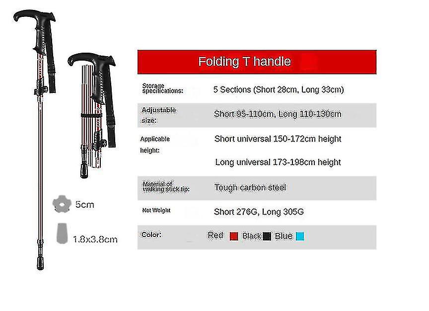 Collapsible Aluminum Hiking Poles With Quick Lock System, Folding ...