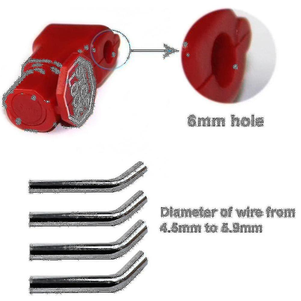 Peg Hook Lock Stop Lock 100 Pieces Plastic Red Stop Lock Anti-theft ...