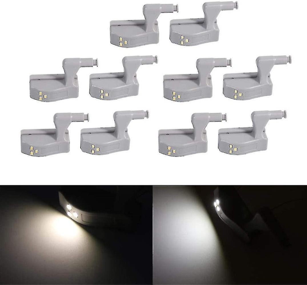 10pcs Led Cabinet Lights Universal Wardrobe Hinge Sensor Light Kitchen ...
