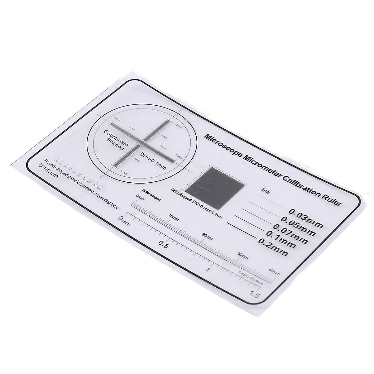 Microscope Ruler Optical Micter Sheet Detect Calibrat Plate,b | Fruugo UK