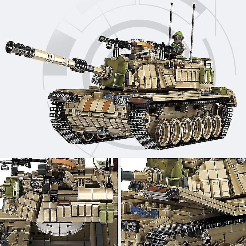 Military War M60 Patton Main Battle Tank Magach Model Bricks Building ...