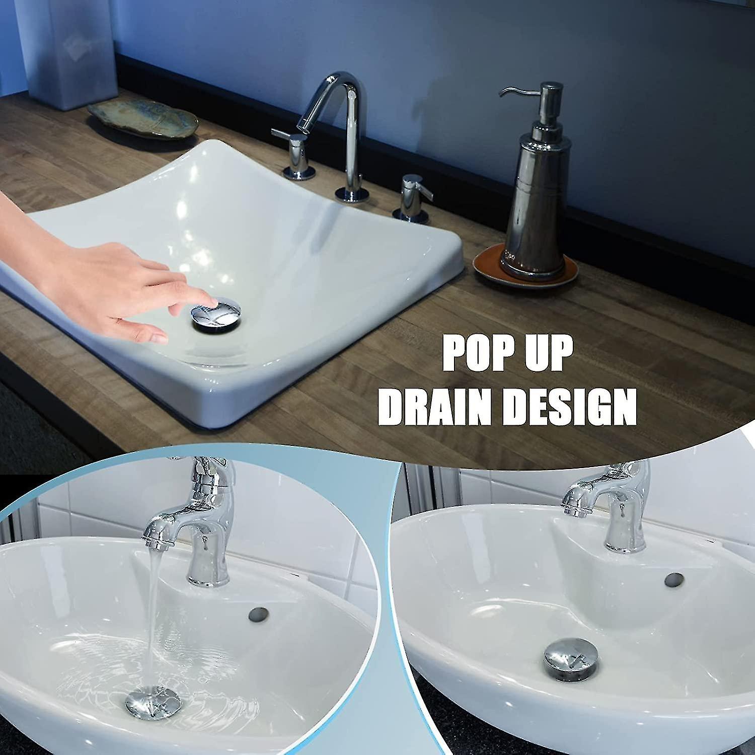 Washbasin Waste Pop-Up Waste System Waste With Universal Overflow Waste ...