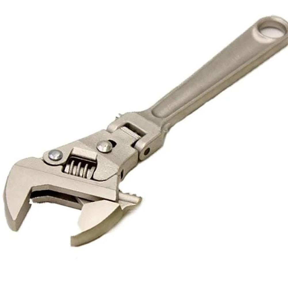 Adjustable ratchet wrench 180° rotatable folding handle spanner hand ...