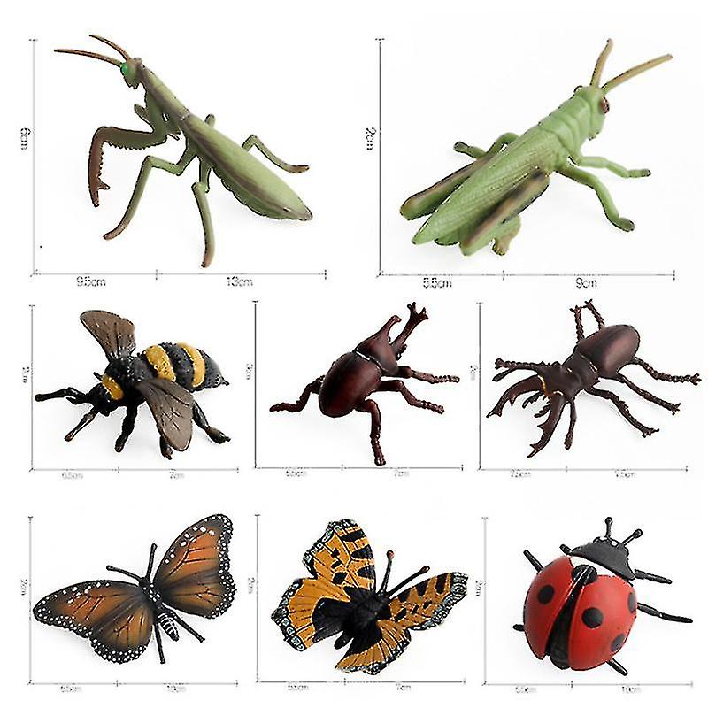 Children's Realistic Insect And Insect Animal Model Doll Toy 8-piece ...