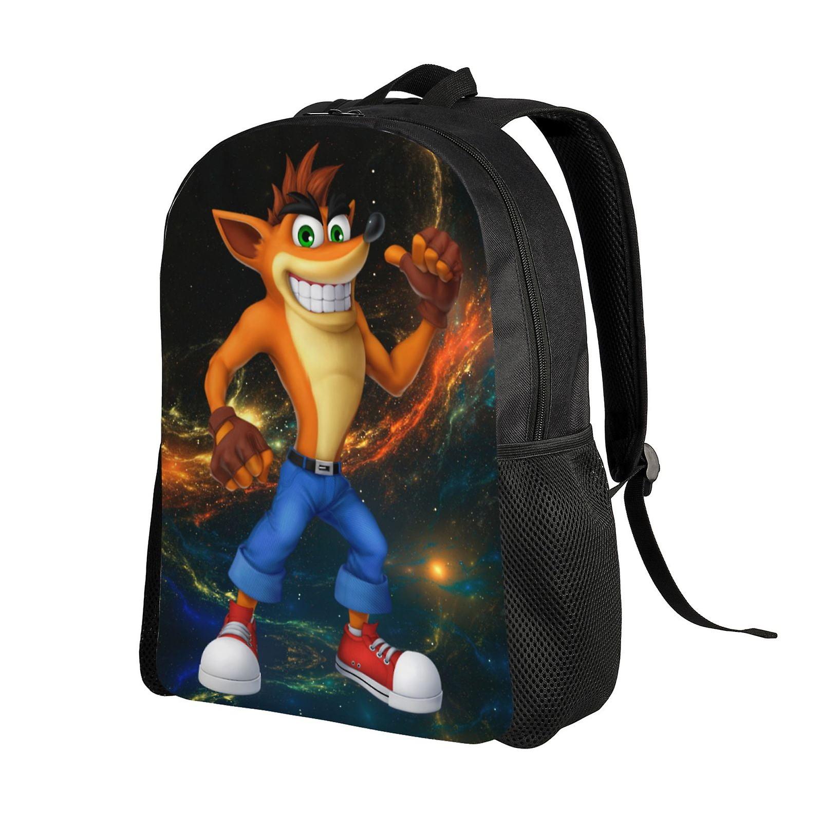 Crash Bandicoot Cartoon Backpack Daypack for Work Anime Bag Notebook ...