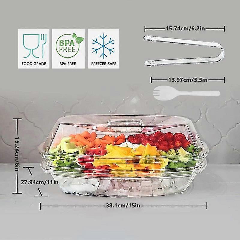 Chilled Serving Tray Iced Serve Trays For Party Appetizer Serving Tray ...