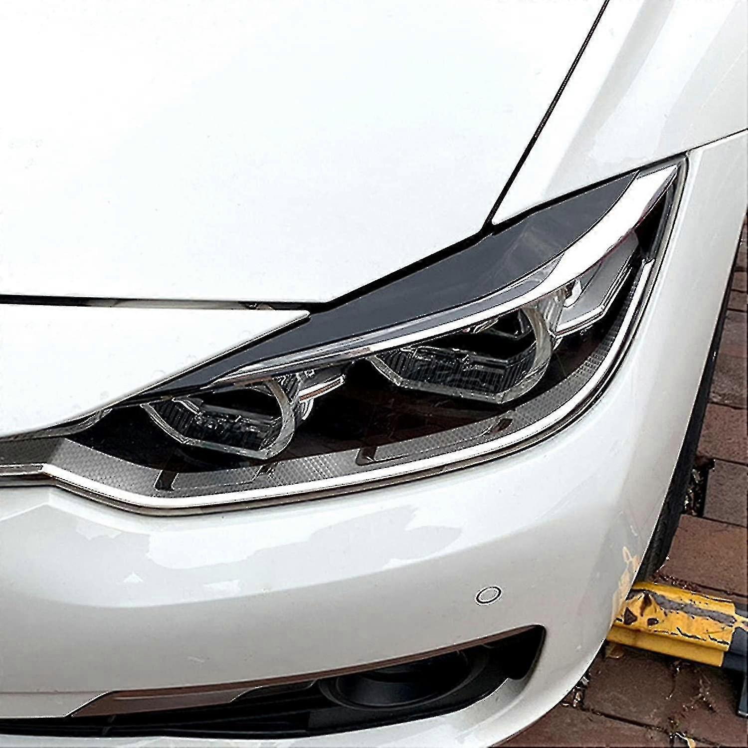 2x Headlight Eyebrow Eyelid Cover, Front Headlamp Eyelid Overlay, For ...