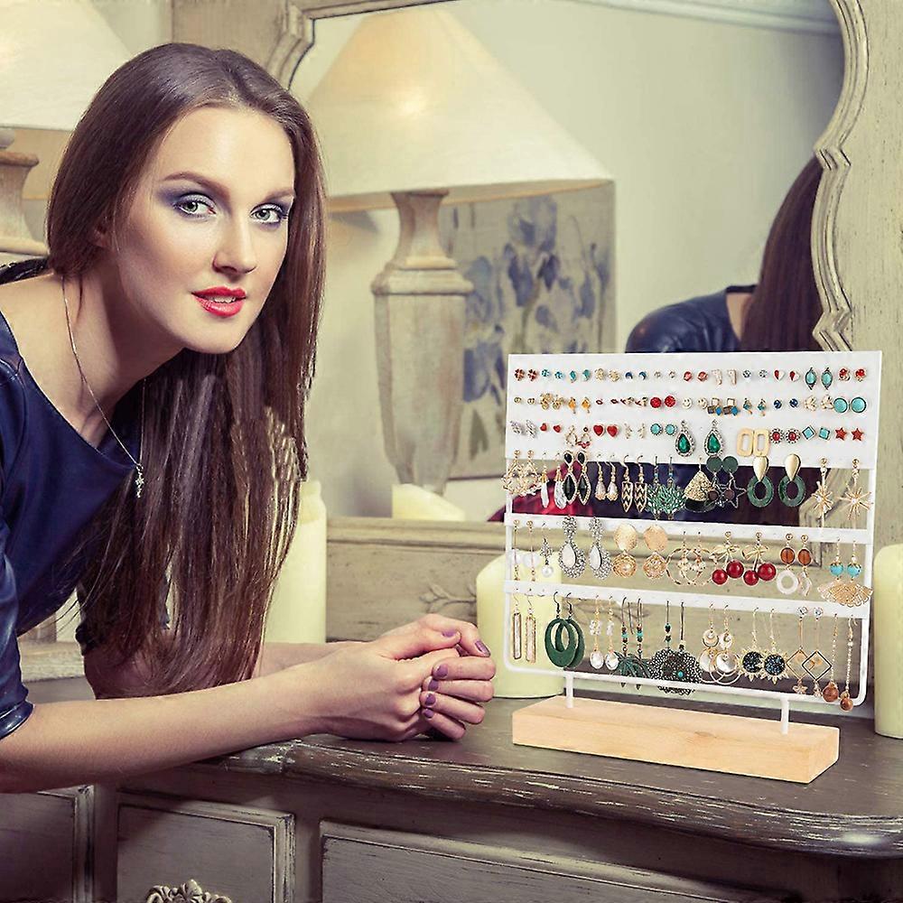 Earring Stand Display Rack 3-Tier Ear Stud Holder Jewelry Organizer ...
