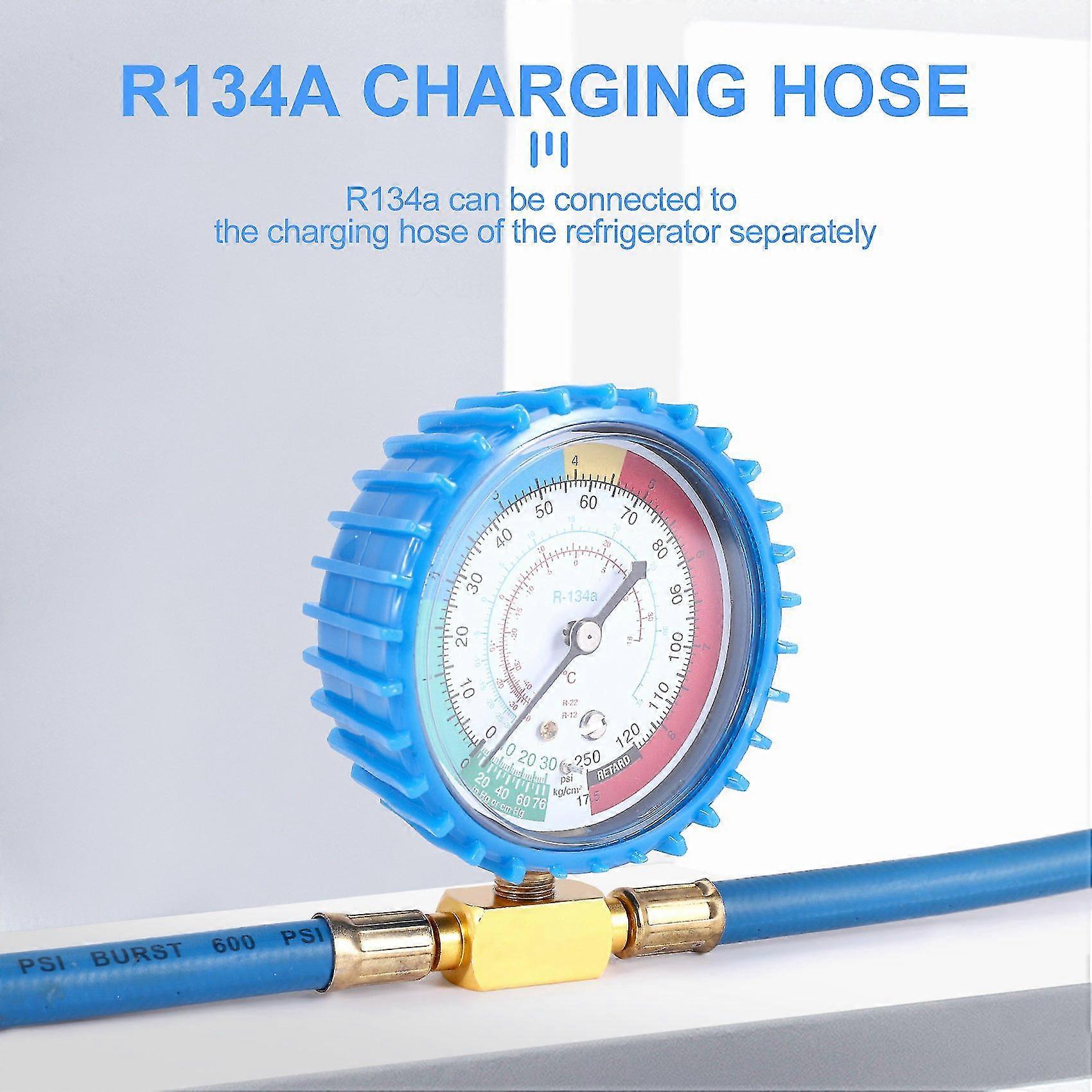 R134A Refrigerator Freon Recharge Hose Kit, R134A AC Refrigerant ...