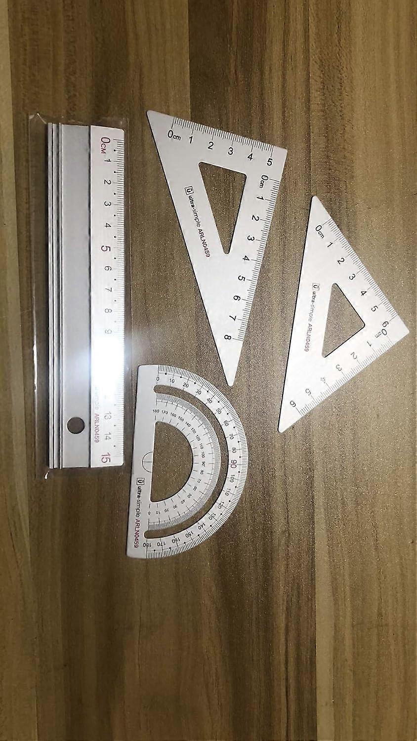 Metal Architects Scale Ruler Set - 4 PCS Technical Drawing Geometry Sets, Mathematical Geometry ...