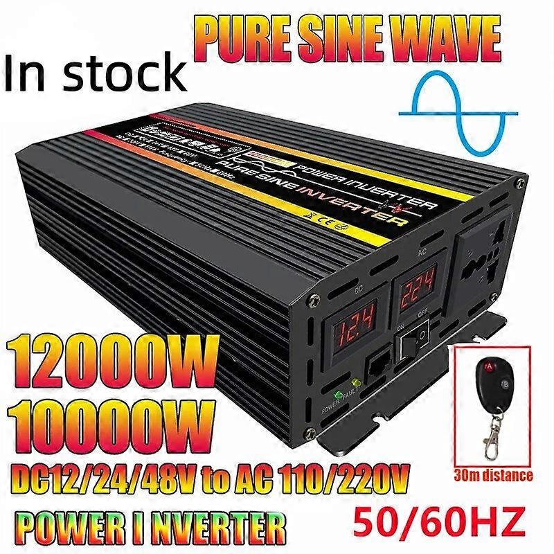 8000/10000W LCD Display Solar Power Inverter 12V 24V 48V 60V to 220V ...
