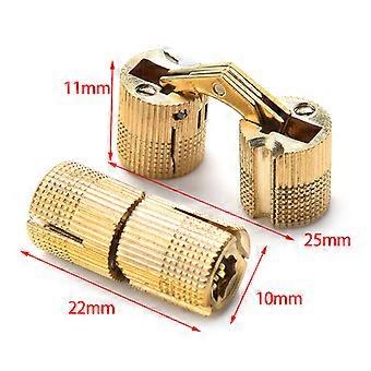 2pcs Cylinder Hinges Brass Hidden Concealed Hinge Invisible Barrel ...