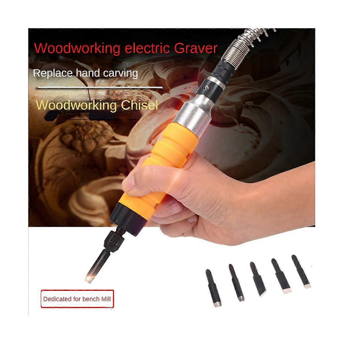 Electric Chisel + 5 Knives + Open Wrench Engraving Tools Engraving ...