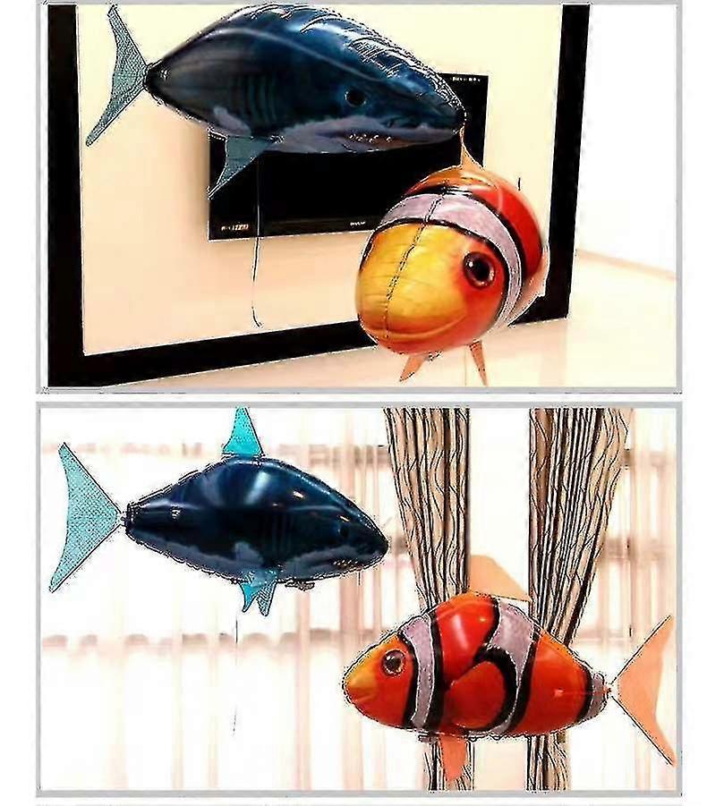 Remote Control Flying Fish Inflatable Shark Clownfish Flying Fish ...