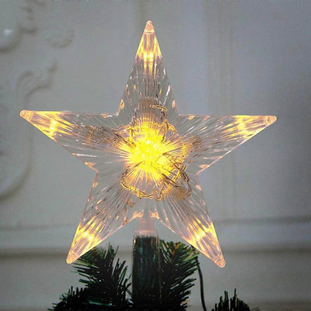 Christmas Tree Topper Star with LED Lighted Star Treetop Rustic Holiday ...