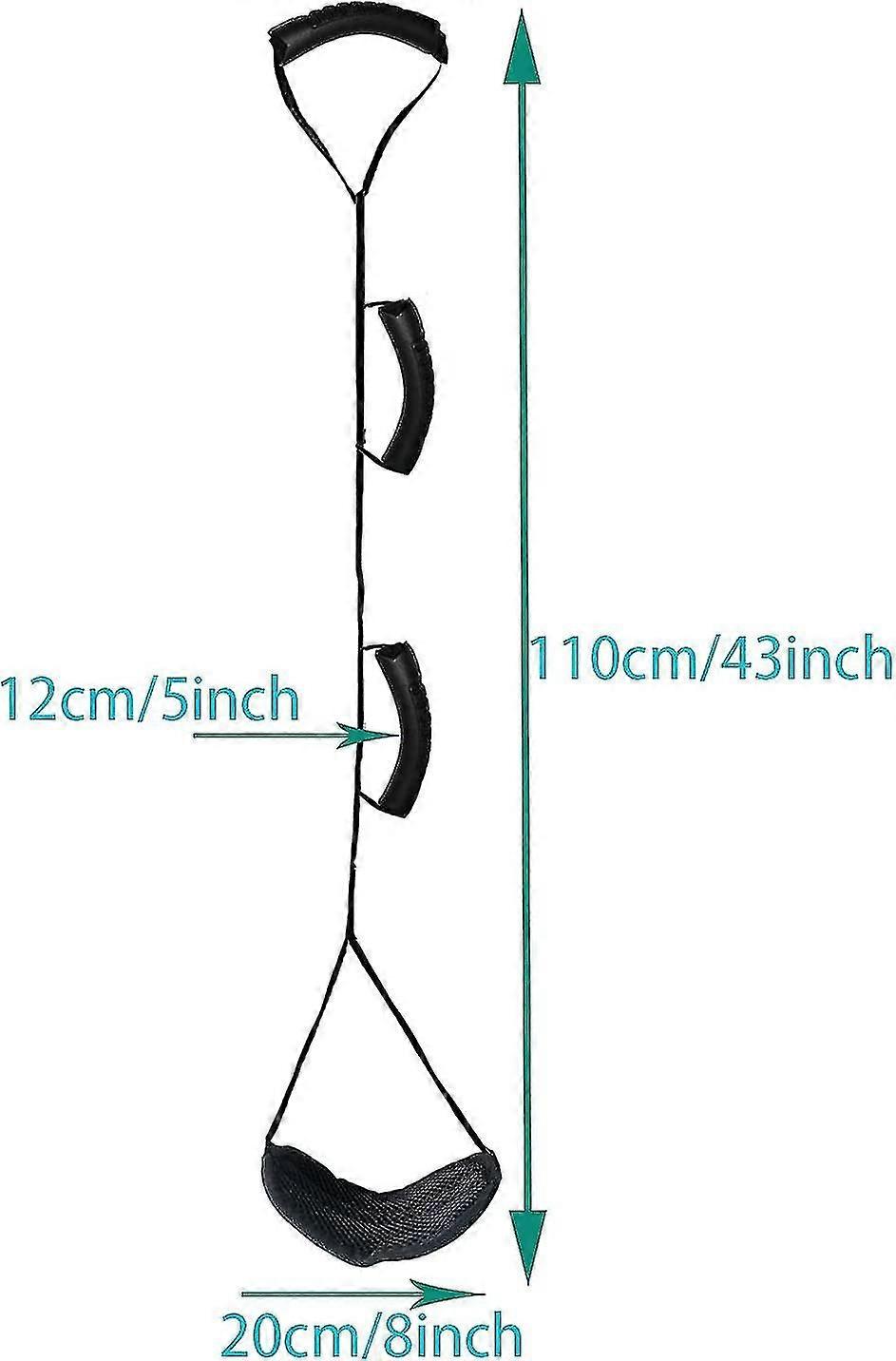 Leg Lifter Strap Multi-loop Style - With Hand Grips & Soft Foot Pad For ...