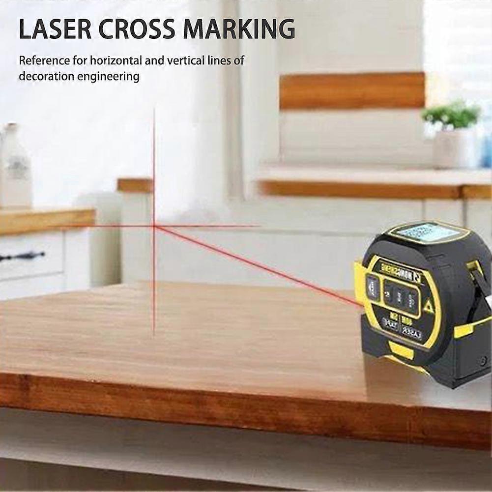The Almighty Ruler 3 in 1 Lasers Measuring Tape 5m Tape Ruler 40m ...