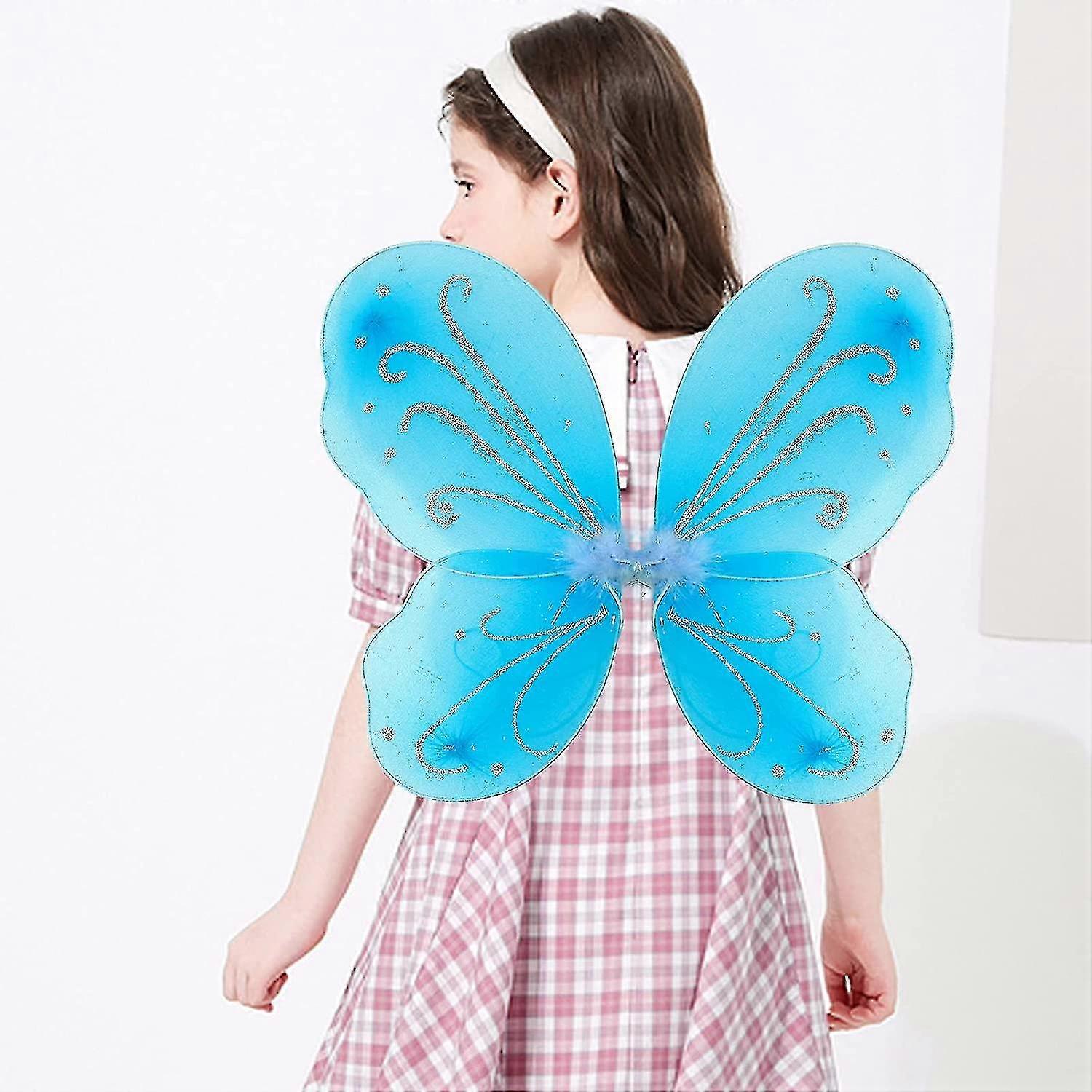 Girls Butterfly Fairy Wings For Fairy Costumes Sparkle Fairy Princess ...