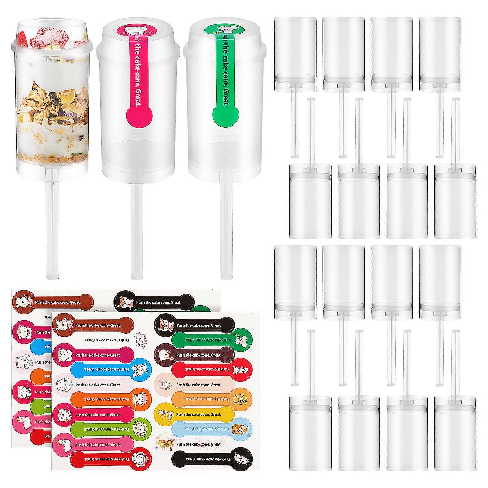 30 Pcs Cake Pops Shooter Push Up Cake Pop Containers Cake Push Pops ...