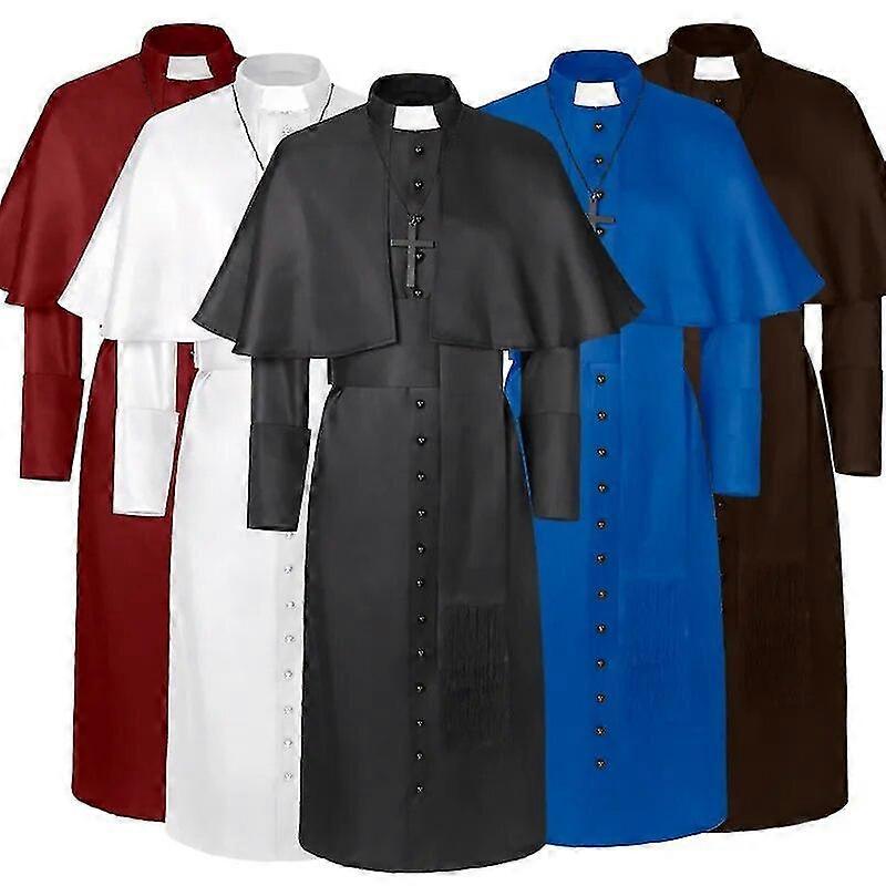 Medieval Priest Costume Catholic Church Religious Roman Retro Pope ...