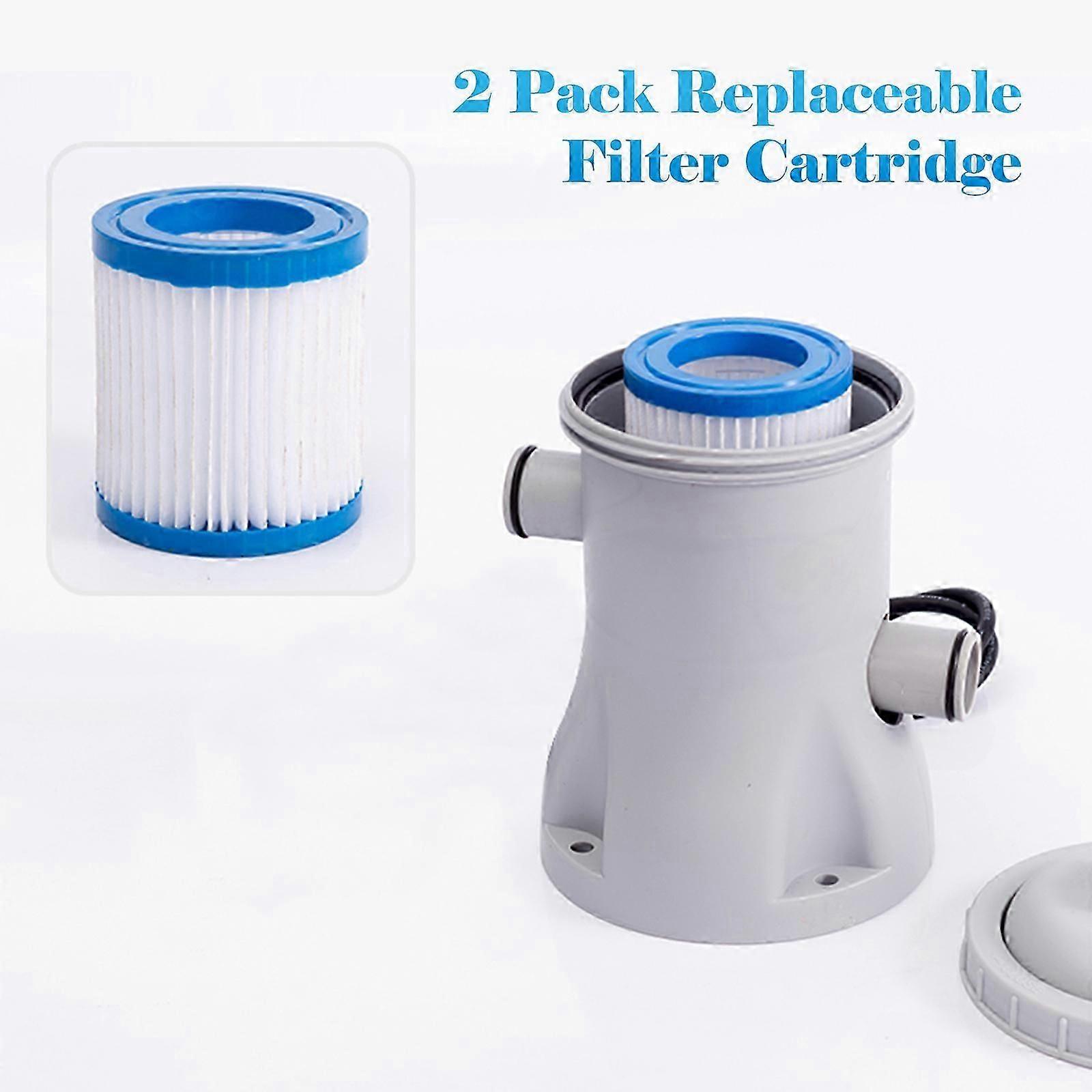 Pool Filter Pump 330 GPH Paddling Pool Electric Water Pump With 2 Pool ...