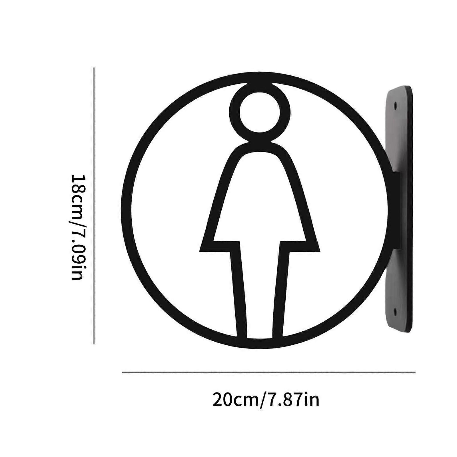 Contemporary Toilet Identification Plaque Restroom Sign Bathroom Wall ...