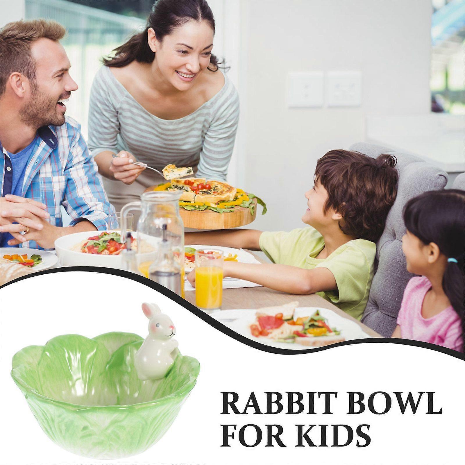 1pc Ceramic Children Bowl Delicate Rabbit Bowl Animal Modeling ...